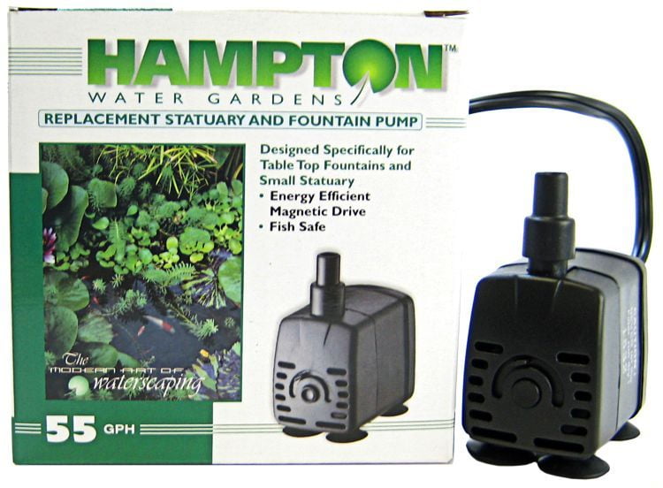 Hampton Water Gardens Replacement Statuary & Fountain Pump 55 GPH with ...