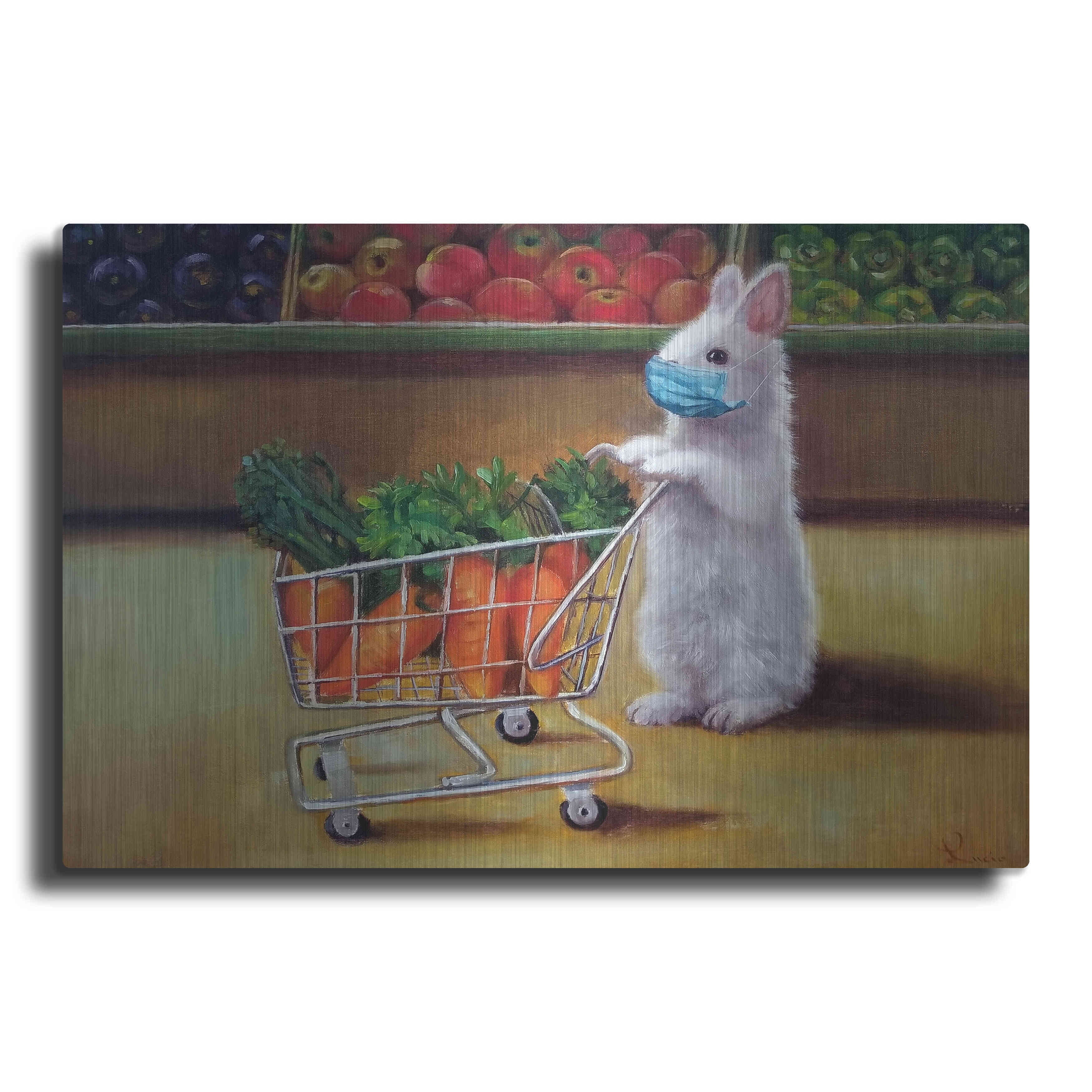 Luxe Metal Art 'Quarantine Shopping' by Lucia Heffernan, Metal Wall Art ...