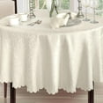 Newbridge Portofino Scalloped Damask Fabric Tablecloth, Wrinkle and ...