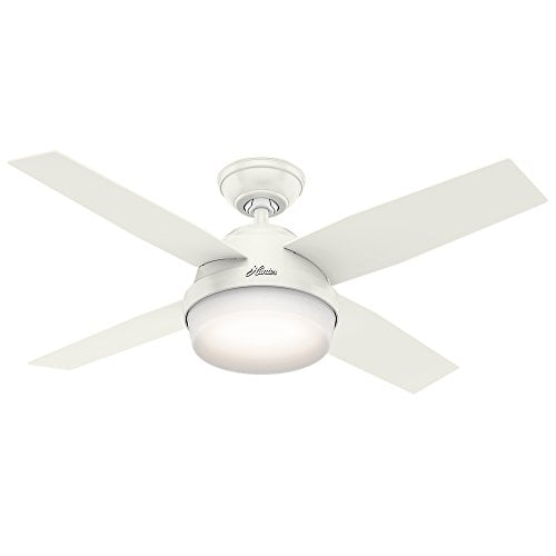 Whiteside Router Hunter Fan Company 59246 44 Indoor Dempsey Ceiling Fan With Light  White