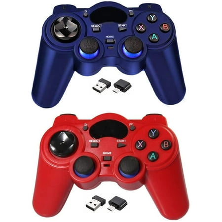 XYCCA 2 Pack USB 2.4G Wireless Gaming Controller for PC/Laptop Computer ...