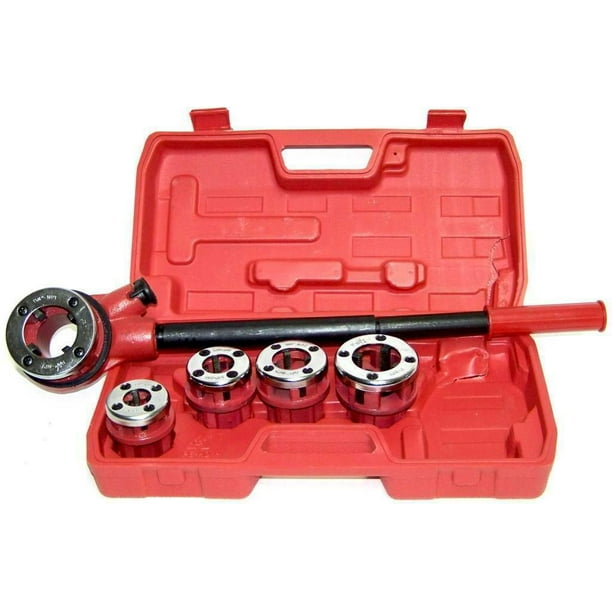 Pipe Threader With 5 Stock Dies Ratchet Handle Pluming Gas Construction ...