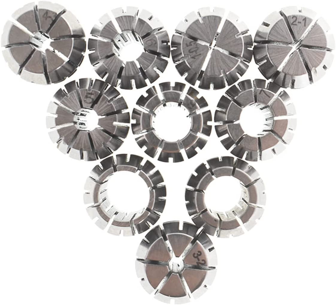 PET-U 10-Pack ER16 Spring Collet Set 1-10mm CNC Super Precision Milling ...