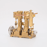 ENGINEKIT RW-L2 Retro Brass Double-Cylinder Steam Engine Model Kit for ...