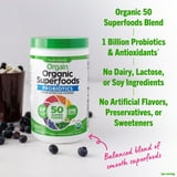 Orgain Vegan Organic Greens & 50 Superfoods Powder- 1B Probiotics ...