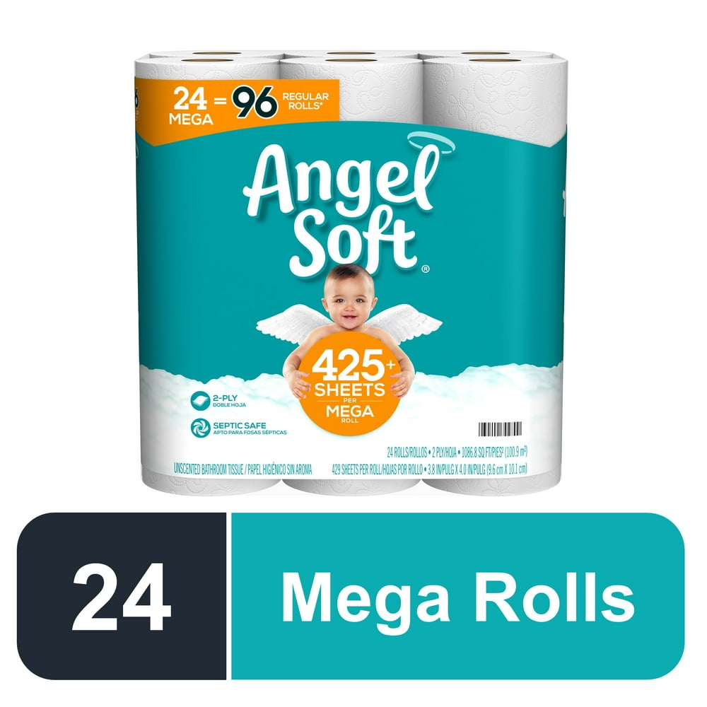 Angel Soft Toilet Paper 24 Mega Rolls