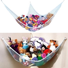 Ruiya White Toy Storage Net Stuffed Animals Kids Hanging Organizer Toys ...