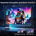 Projector with WiFi and Bluetooth 5.2, Support 4K 1080P Video Projector ...