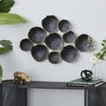 CosmoLiving by Cosmopolitan Black Metal Plate Wall Decor with Uneven ...