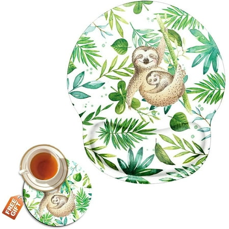 Sloth Mouse Pad with Wrist Support Gel Ergonomic Gaming Mousepad with ...