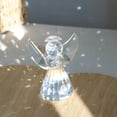1Pc Glass Angel Display Decorations Home Office Decoration Clear ...