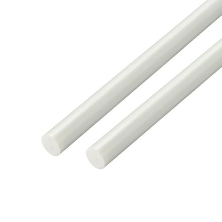 FRP Fiberglass Round Rod, 8mm Dia 50cm Length, White, Engineering Round ...