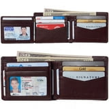 Alpine Swiss Bifold Genuine Leather RFID Wallet with 2 ID Windows and ...