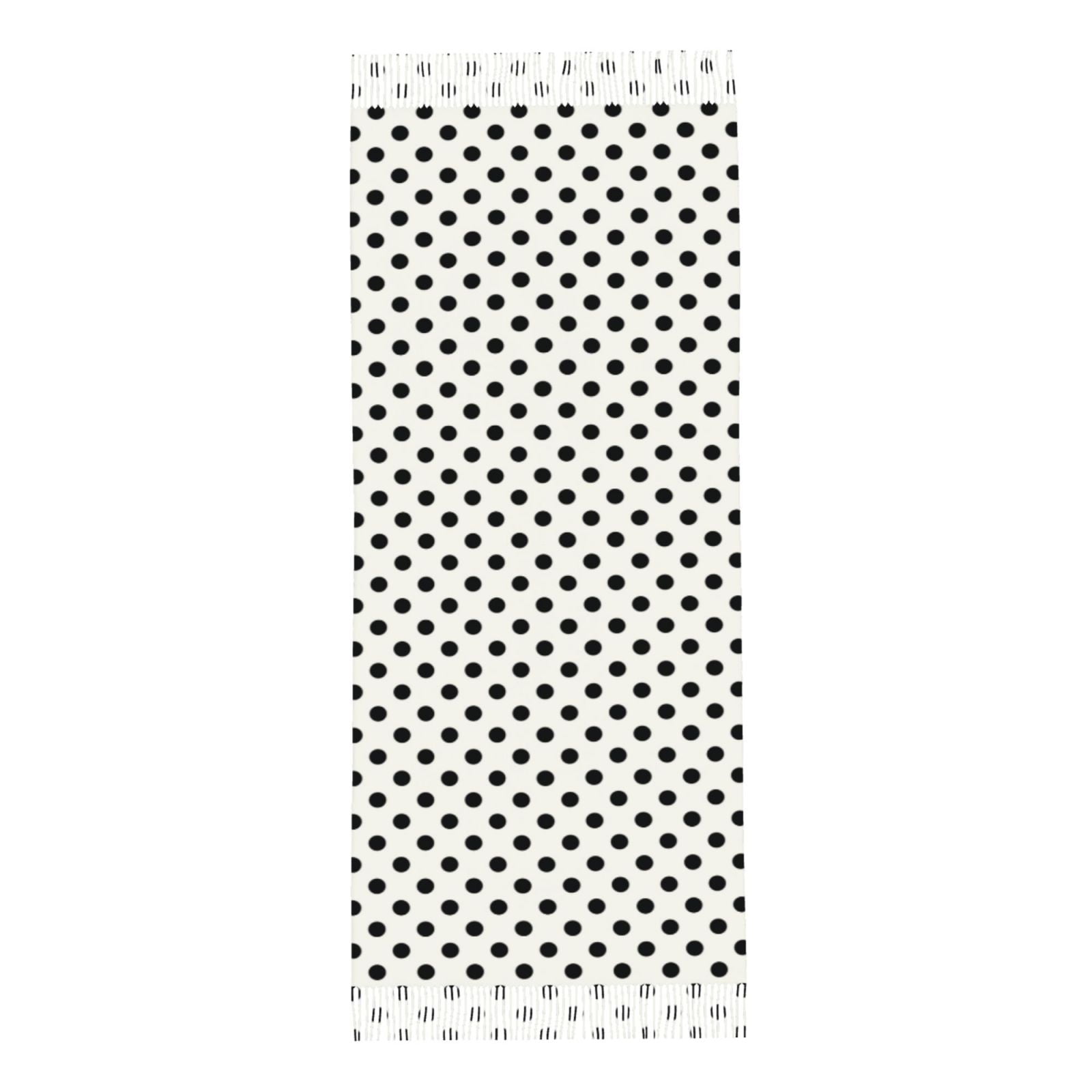 White Black Polka Dot Winter Scarf, Shawl Warm Wraps Fashion White Black Polka Dot Winter Scarf, Shawl Warm Wraps Fashion