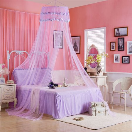Installation-free hanging dome ceiling mosquito net round hanging net ...
