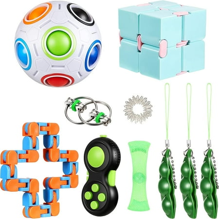 10 Pieces Sensory Toys Set, Fidget Toys Set, Relieves Stress and ...
