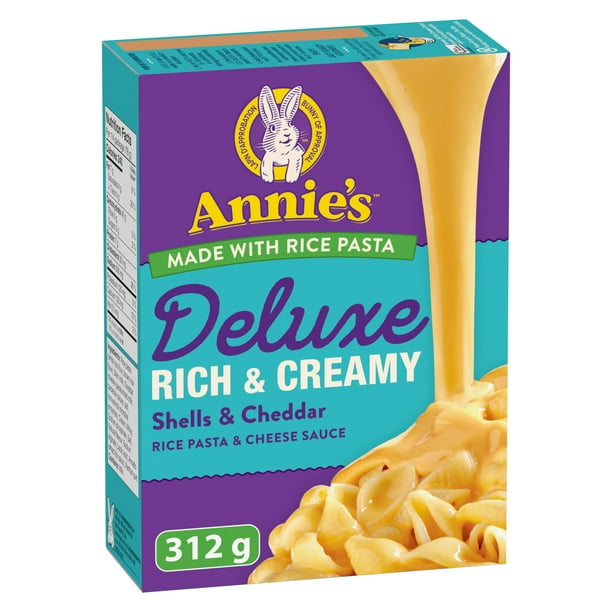 Annie's Deluxe Riche et crémeux Sans gluten Coquilles et cheddar ...
