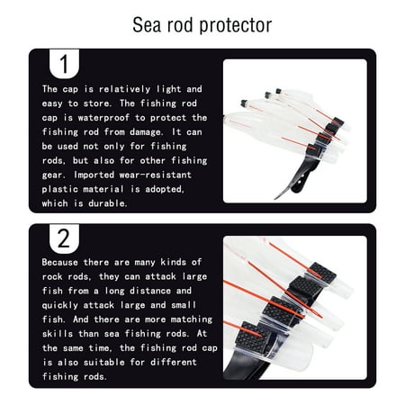 Fishing Rod Caps Guide Hood Telescopic Usable Sea Rod Hat Plastic Wear ...