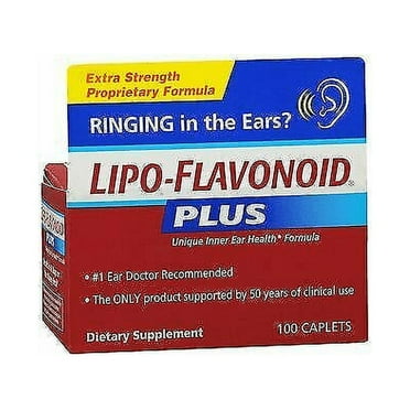4 Pack Lipo Flavonoid Plus Ear Health Caplets, For Ear Ringing, 100 ...