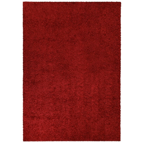 Mainstays Solid Olefin High Pile Shag Area Rug, Red, 5'x7' - Walmart.com