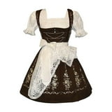 Dirndl Trachten Haus 3 Piece Short German Oktoberfest Dirndl Cotton ...