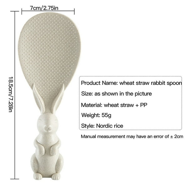 Baohd Rice Cooker Spoon Plastic Rice Scoop Wheat Fiber Animal Shape Non ...