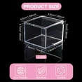 2Pcs Clear Acrylic Box with Lid, 4x4x2.3inch, Small Jewelry Display ...