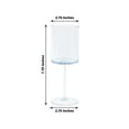Efavormart 6-Pack Transparent Dusty Blue Plastic Cylindrical Wine ...