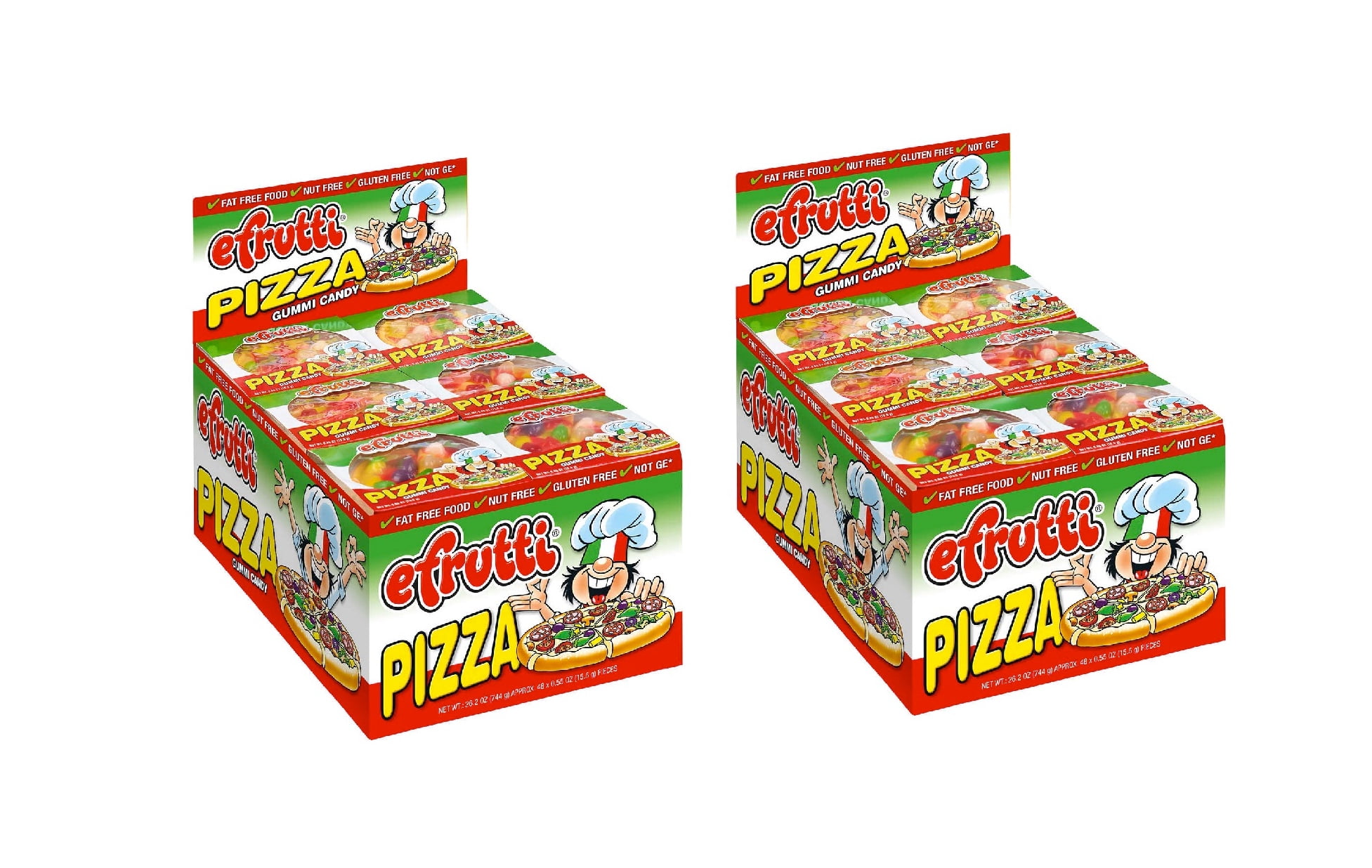 E.Frutti Gummi Pizza, 48 ct 2PK - Walmart.com