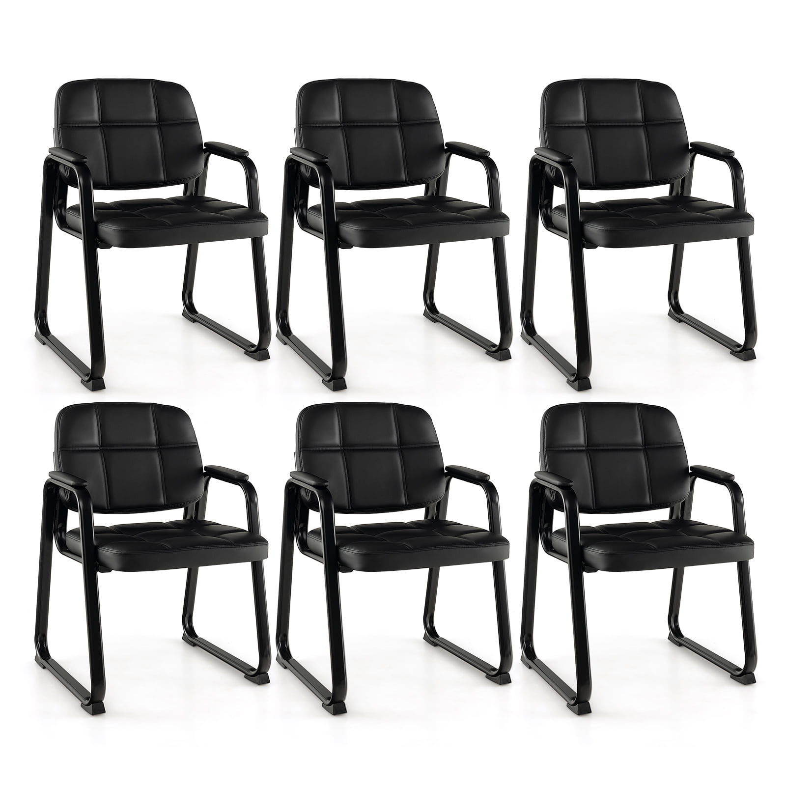 Click here for Costway Waiting Room Chair Set Of 6 Upholstered Gu... prices