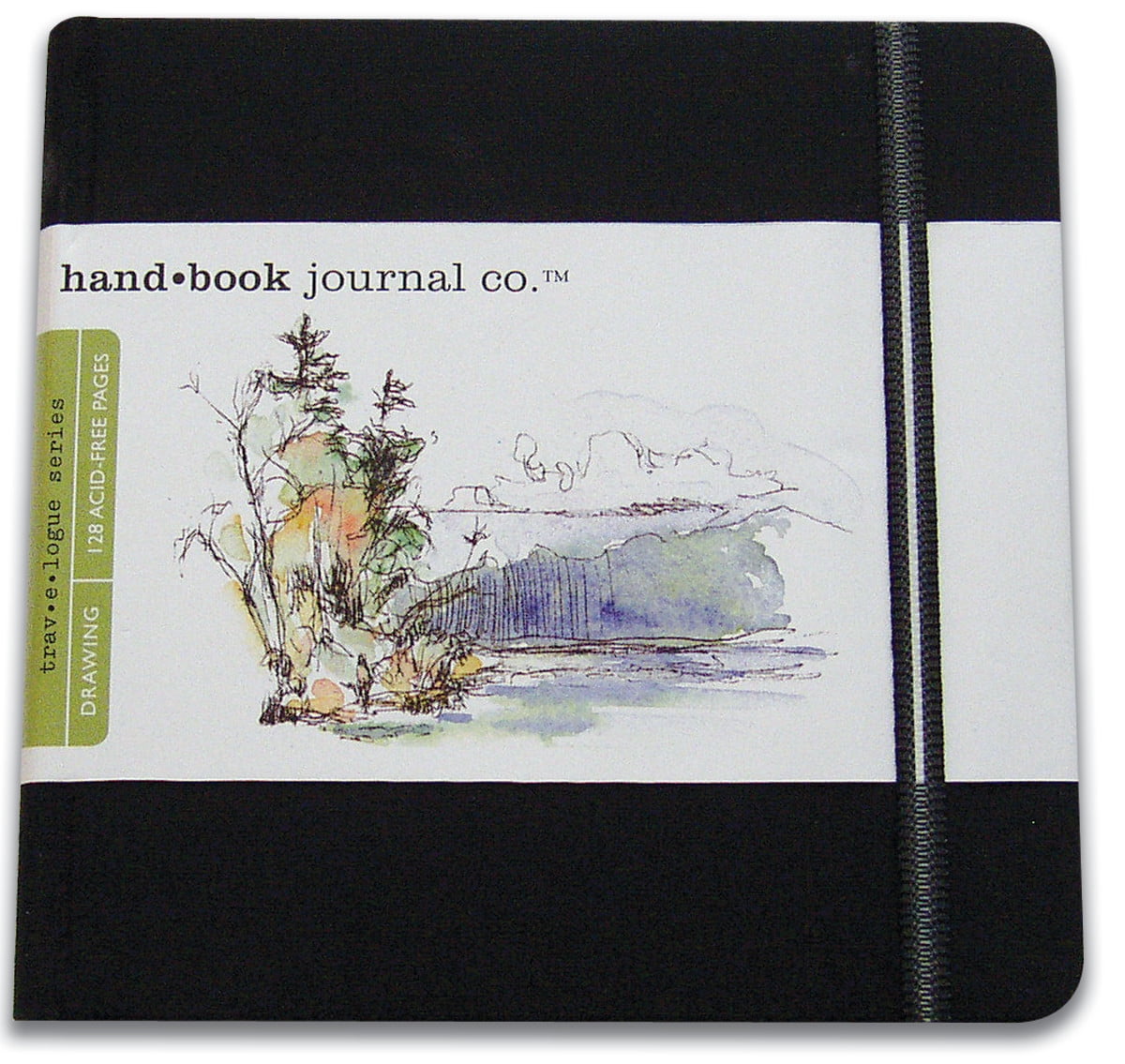 Global Art Handbook Travelogue Artist Journal, 5.5" x 5.5", Ivory Black ...