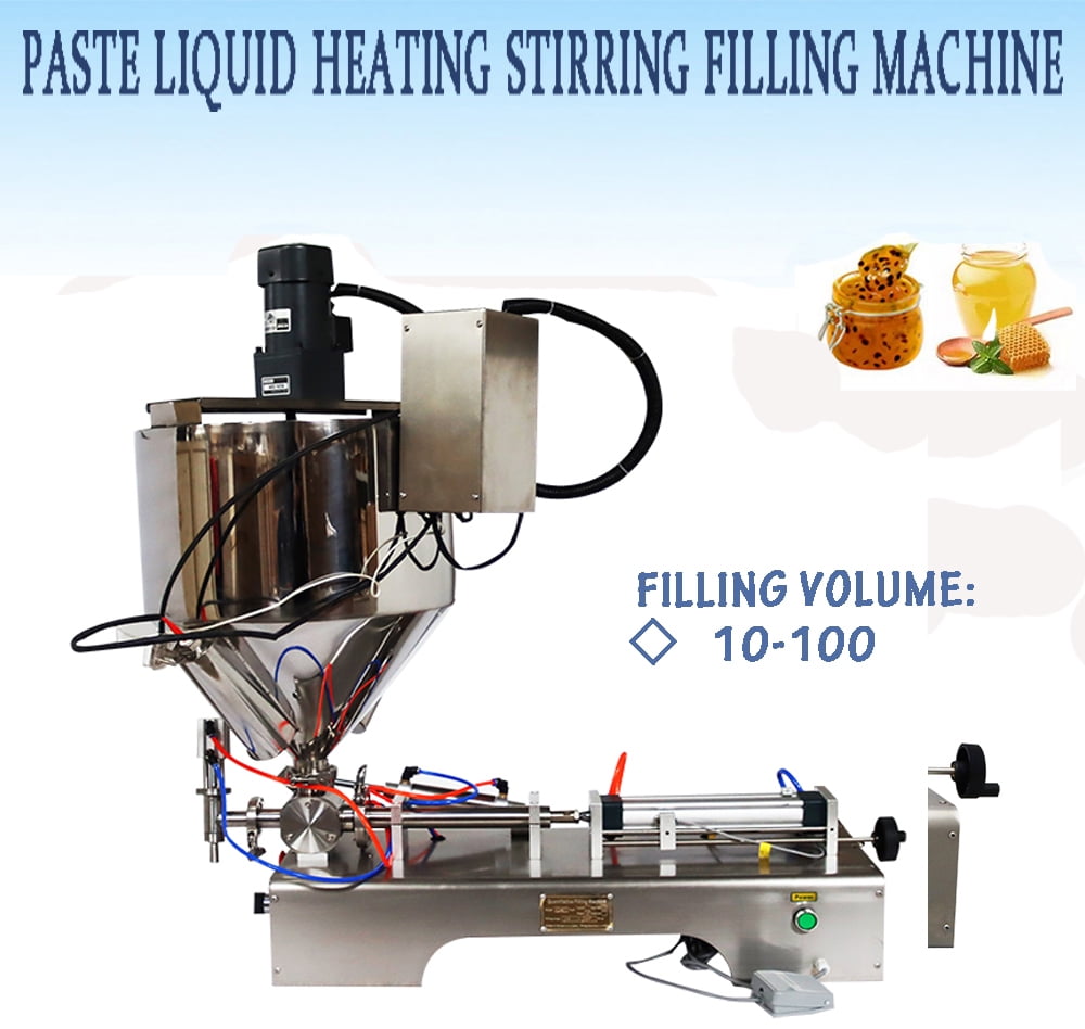 INTBUYING Paste Liquid Heating Stirring Filling Machine Single Nozzle ...