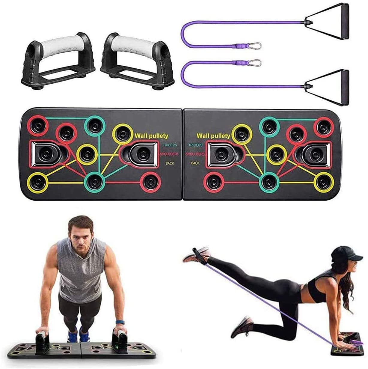 13 In 1 Push Up Board System With Pull Rope Portable Workout Push Up