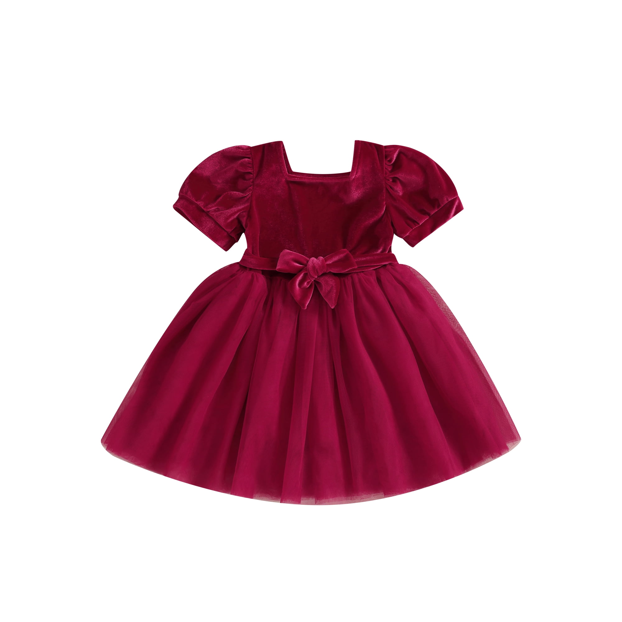 Click here for Fortune Christmas Toddler Girl Dress Solid Color S... prices