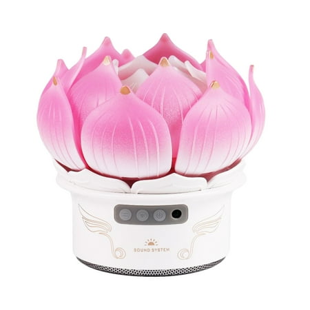 Lotus Shape Light Support Bluetooth Remote Control Portable for Pink ...