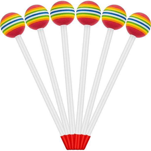 6 Pieces Lollipop Felt Drum Stick Soft Lollipop Drum Timpani Mallets ...