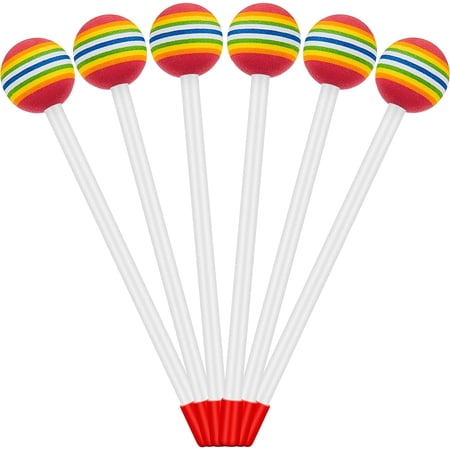 MAFNIO 6 Pieces Lollipop Felt Drum Stick Soft Lollipop Drum Timpani ...