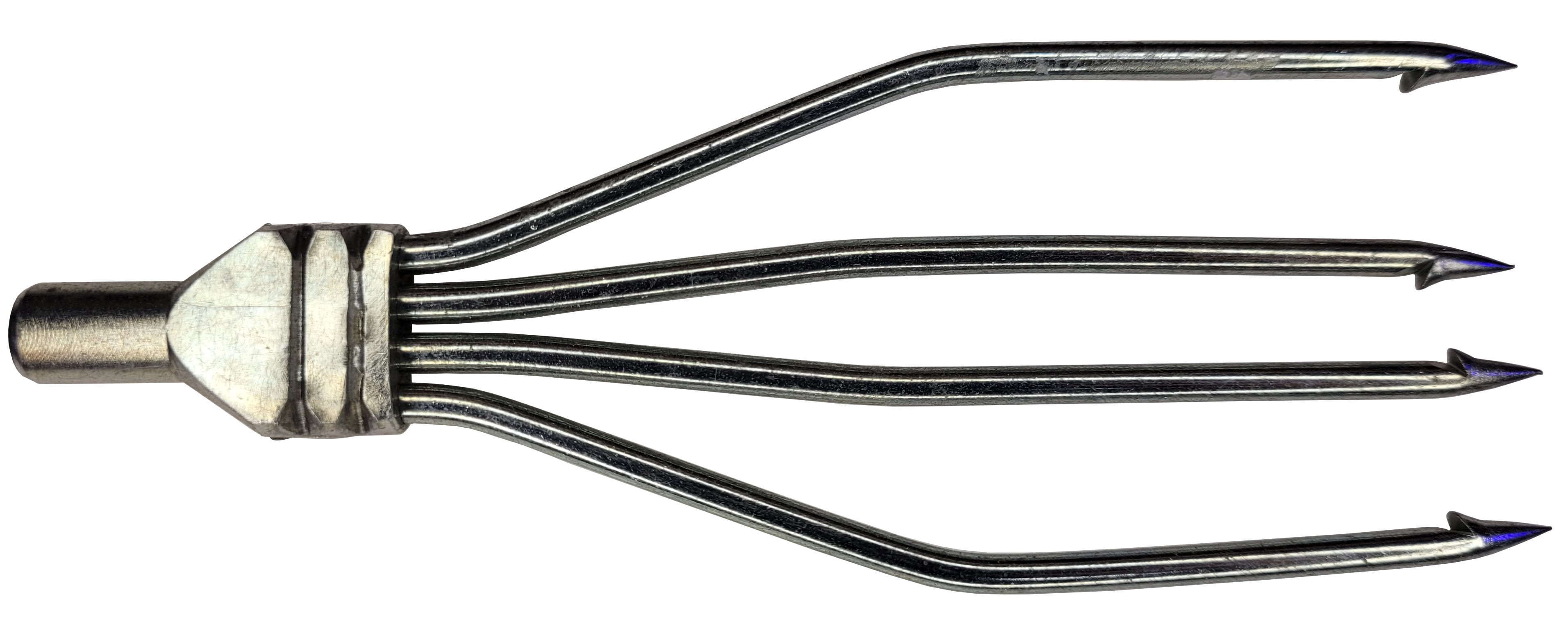 SPEARFISHING WORLD Zinc Plated 4-Prong Flat Trident with 6mm Threads ...