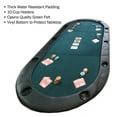 Foldable Poker Table Top with Water Resistant Mat and Cupholders ...