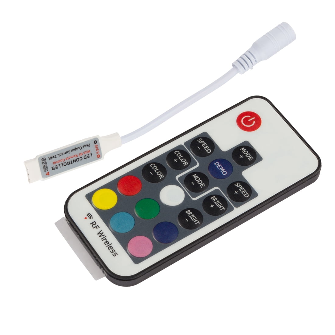 DC 5-24V Mini LED Controller Dimmer Box w RF Remote Control for RGB ...