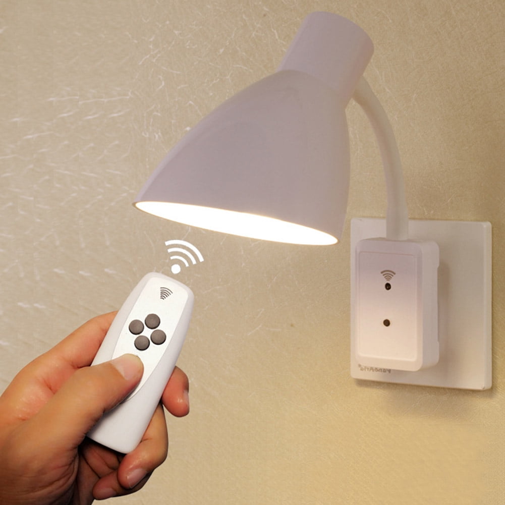 Intelligent Wall LED Light Socket Plug with Remote Control E27 220V ...