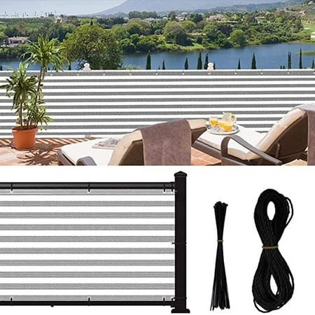 Balcony Privacy Screen Cover, Shading Net with Metal Eyelets Garden ...