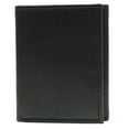 George Genuine Leather Black Slim Trifold Wallet with Card Case and ...
