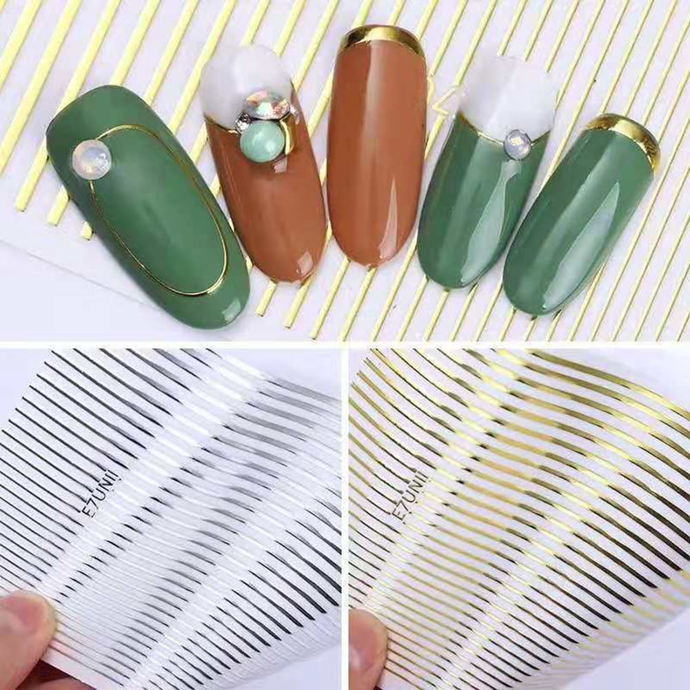 Waterproof 3D Nail Sticker Striping Tape Line DIY Foil Manicure ...