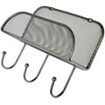 Mainstays Mesh Metal Key Rack with Mail Pocket, 3 Hooks, Silver ...