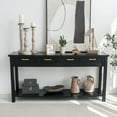 Kinbor Entryway Console Table, 60 Inch Sofa Table w/4 Drawers & Shelf ...