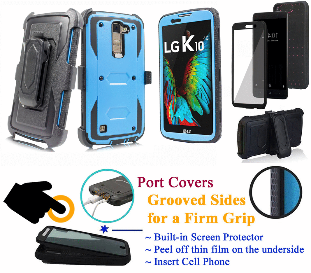 for 5.3" LG K10 2016 Premier LTE Case Phone Case 360° Cover Screen ...