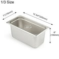 6 Pack Anti-Jam Hotel Pans, 1/3 Size 6 Inch Deep, NSF Commercial 18/8 ...