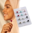 12pcs Faux Pearls Shaped Safety Pins for Hijab Headscarves Lightweight ...