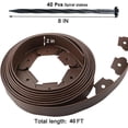 40 Ft Landscape Edging Kit, Brown Garden Edging Border with 40 Edging ...